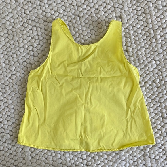 Zara | Tops | Zara Bright Yellow Cropped Tank Top With A Bow S | Poshmark